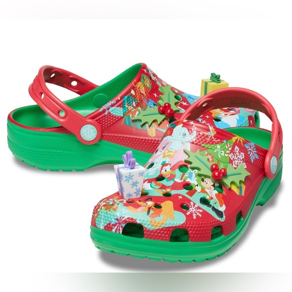CROCS | Shoes | Crocs Disney Holiday Themed Clogs Nwt Woman 8 Men 6 ...